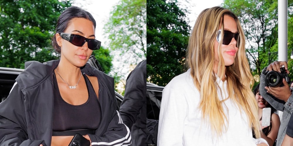 Kim & Khloe Kardashian Perfectly Complement Each Other in Black & White ...