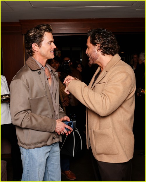 Matt Bomer Sports New Mustache at Tod’s Event with Kerry Washington ...