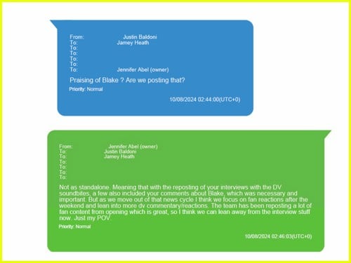 Every Text Message From Justin Baldoni’s Lawsuit Against the ‘New York ...