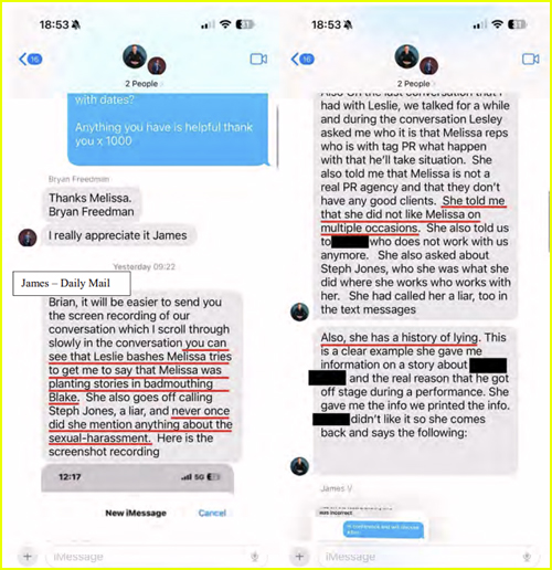 Every Text Message From Justin Baldoni’s Lawsuit Against the ‘New York ...