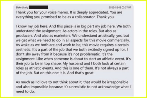 Justin Baldoni & Blake Lively’s Alleged Text Messages: Every Screen ...