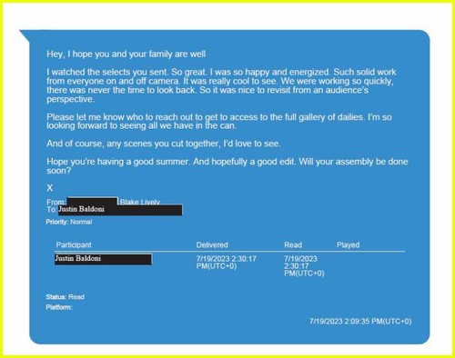 Justin Baldoni & Ryan Reynolds’ Alleged 2023 Text Message Exchange ...