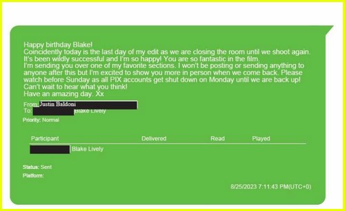 Justin Baldoni & Blake Lively’s Alleged Text Messages: Every Screen ...