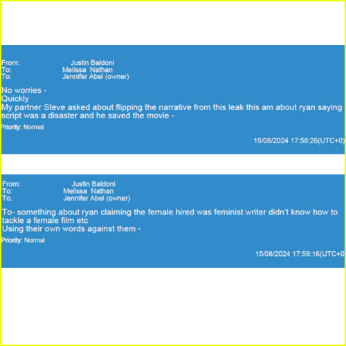 Blake Lively’s Newest Alleged Text Messages, Including Her & Ryan ...