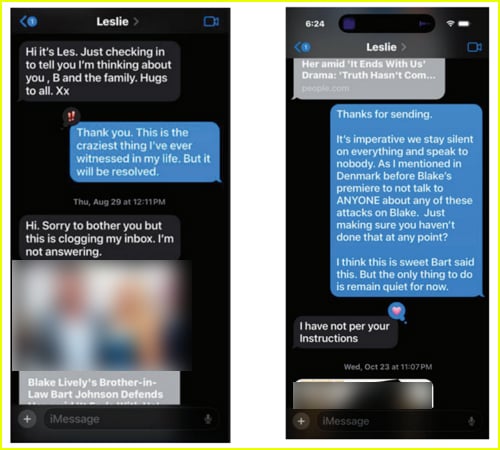 Blake Lively’s Newest Alleged Text Messages, Including Her & Ryan ...